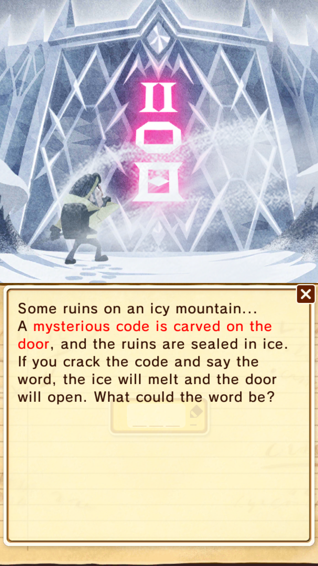 MJ040 - Crack the Cold Code - Professor Layton Wiki - Neoseeker