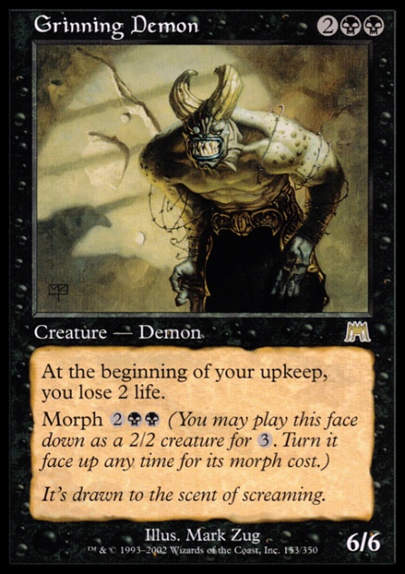 Grinning Demon - Magic: The Gathering Wiki - Neoseeker