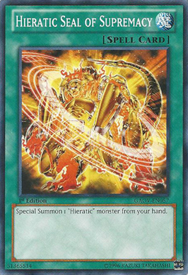 Hieratic Seal of Supremacy - Yu-Gi-Oh Wiki - Neoseeker